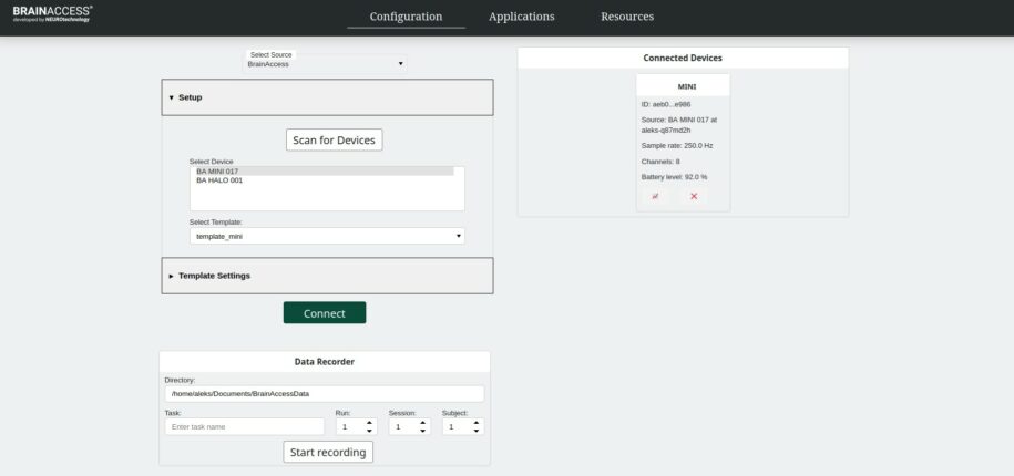 Starting up with BrainAccess Board - BrainAccess